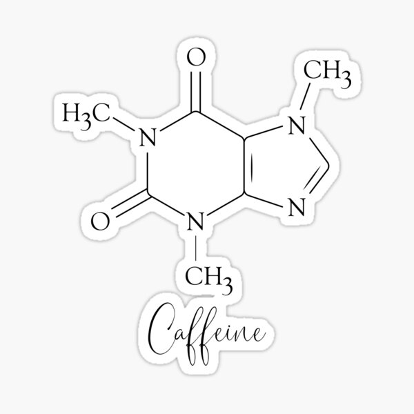 "Caffeine Molecule" Sticker for Sale by Little-Design | Redbubble