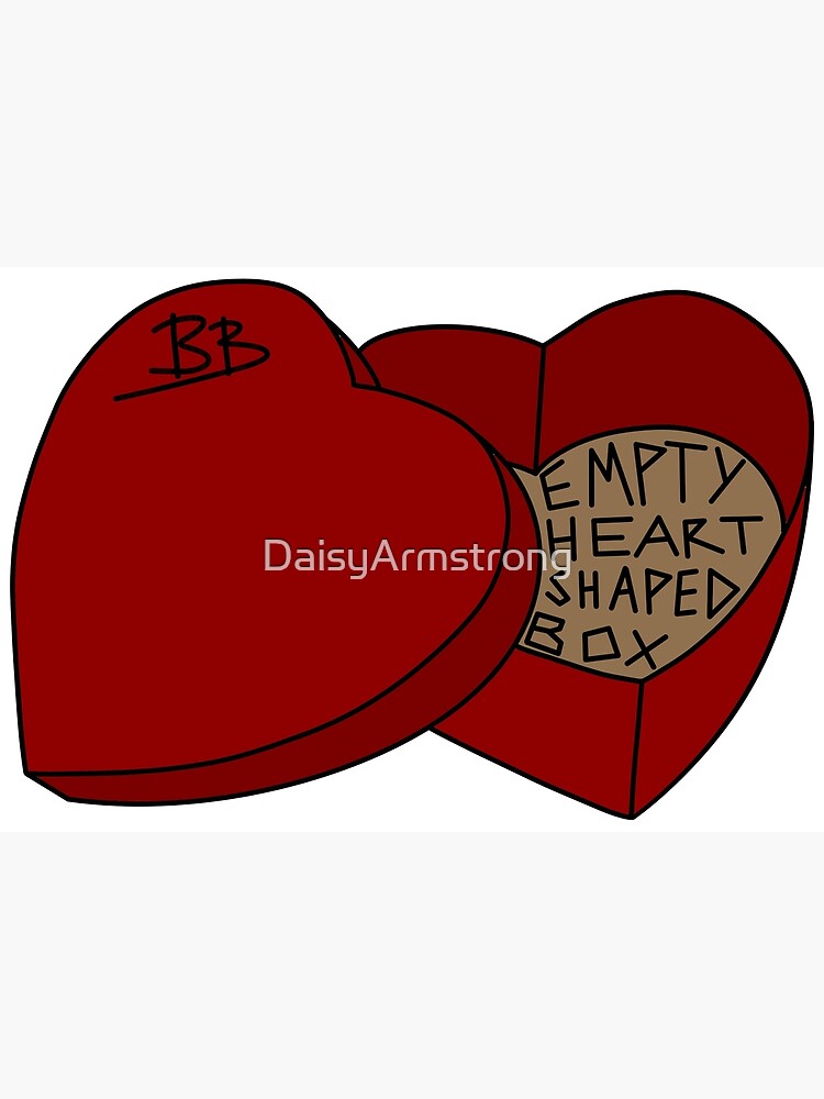 "Empty Heart Shaped Box -Benson Boone (red version)" Art Print for Sale ...