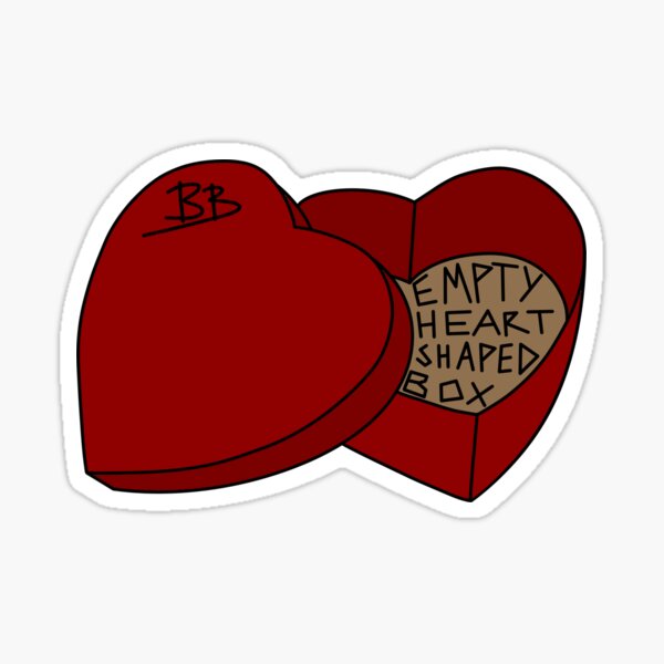 "Empty Heart Shaped Box -Benson Boone (red version)" Sticker for Sale ...