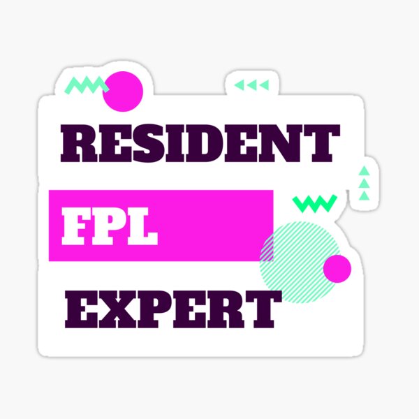 "Resident FPL Expert boxes and circles graphic design for fpl managers ...