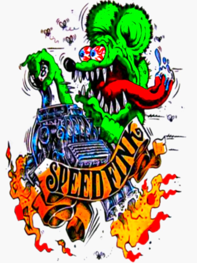 "Rat fink rat fink " Sticker for Sale by World-art-4-u | Redbubble