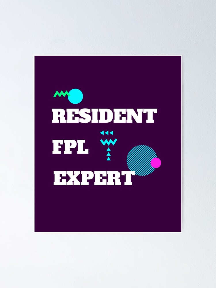 Póster «Residente FPL Expert diseño de carteles cuadros de texto ...