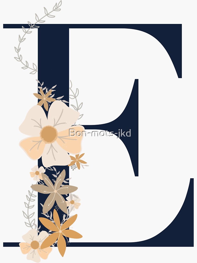 "Letter E monogram dark blue" Sticker for Sale by Bon-mots-jkd | Redbubble