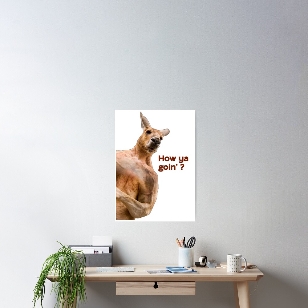 "Funny Kangaroo Quote Australian Meme Sticker Design" Sticker for Sale ...