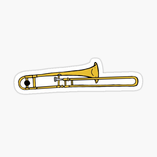 "Smiley Trombone" Sticker for Sale by bumblebeebri9 | Redbubble
