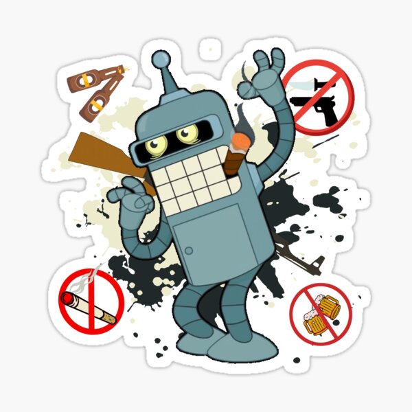 "Bender " Sticker for Sale by YouOwnStyle | Redbubble