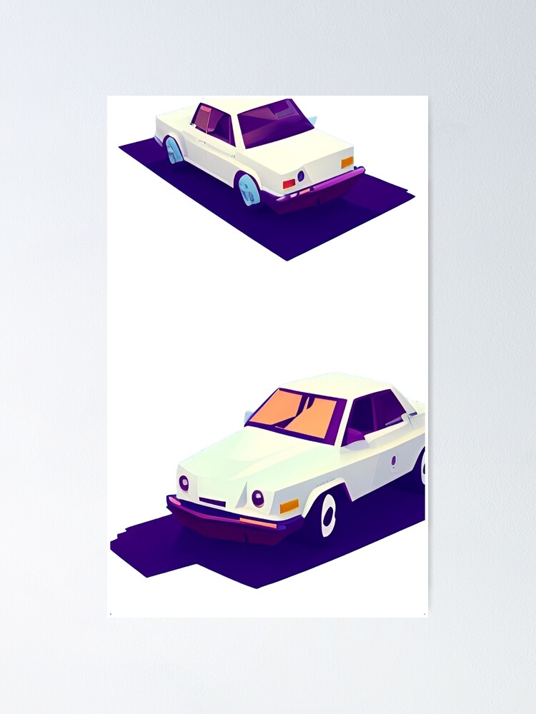 "polygon car art" Poster for Sale by KINGMAGIC | Redbubble