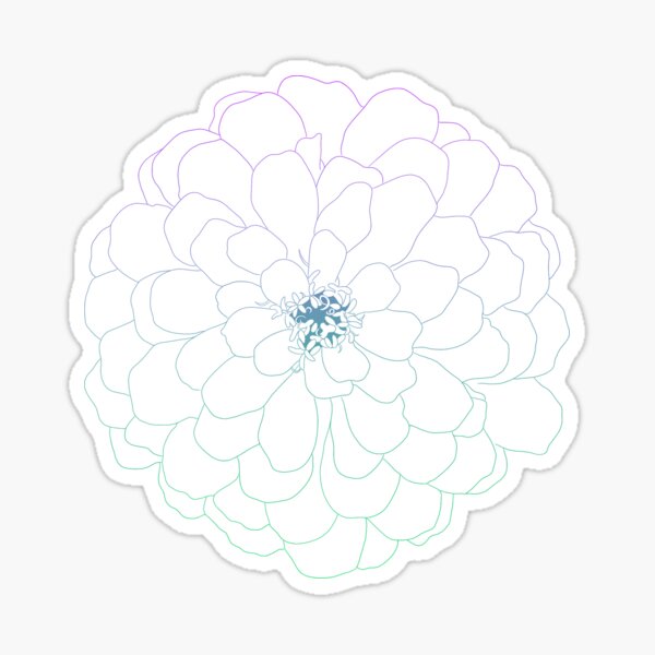 "Colorful Flower Outline" Sticker by zoulrich | Redbubble