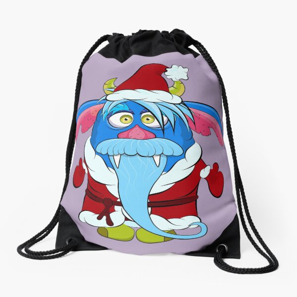 Mochila saco «Monster-abuelo con pelo azul, bigote y barba, cuernos y ...
