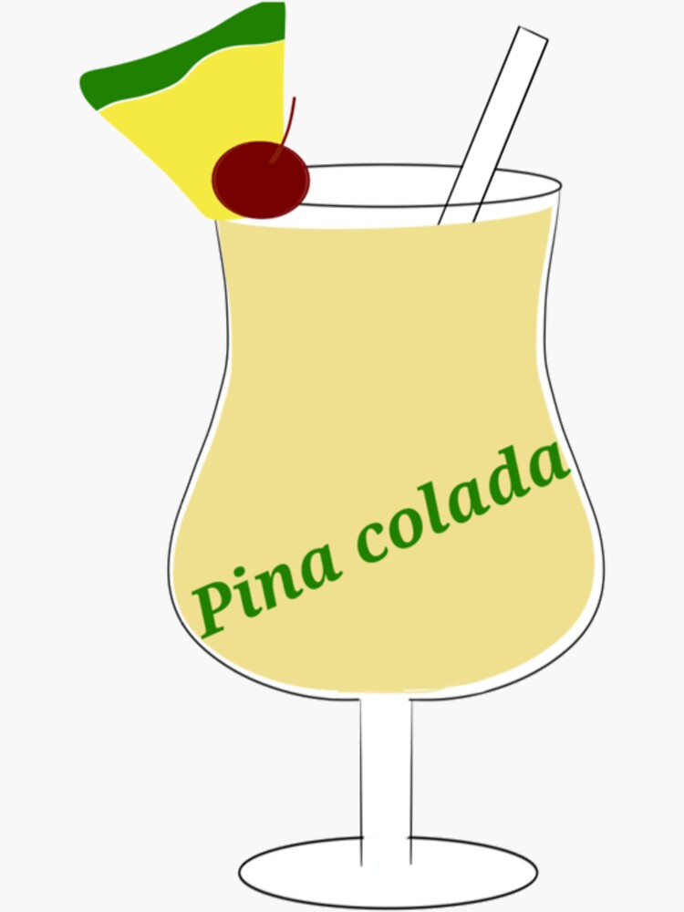 "Pina colada cocktail " Sticker for Sale by Por204 | Redbubble