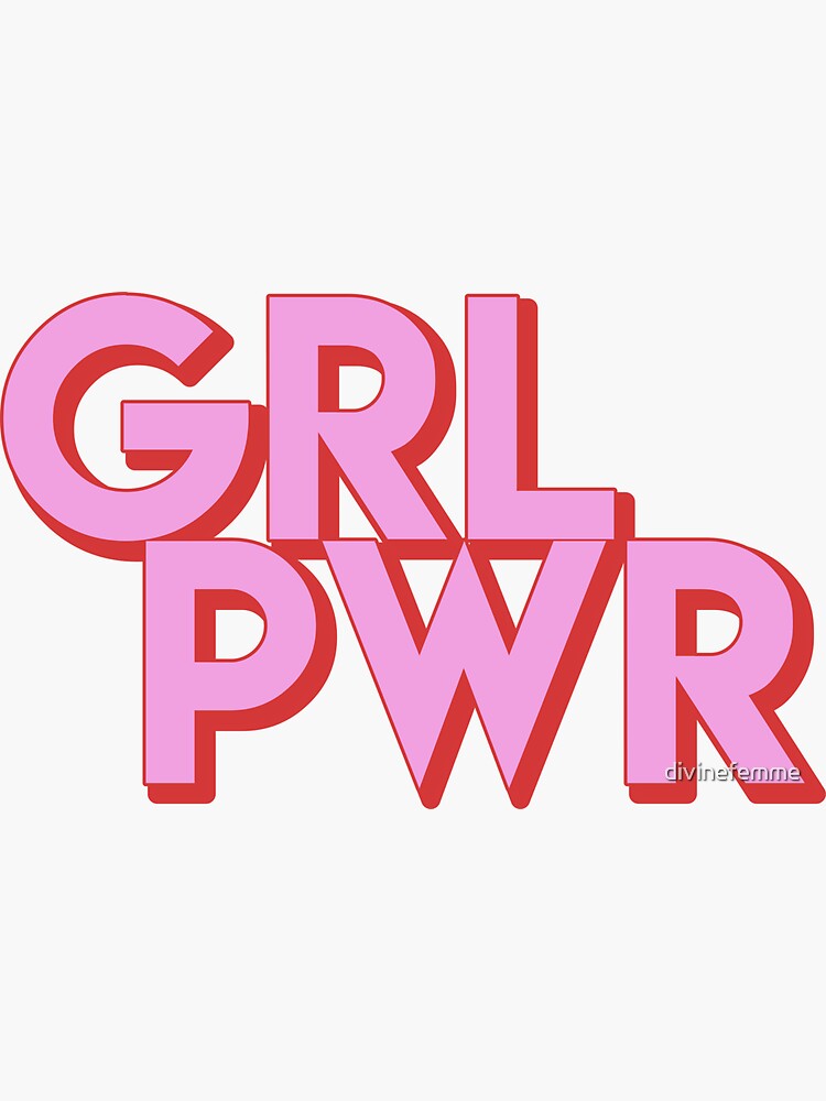 "GRL PWR " Sticker for Sale by divinefemme | Redbubble