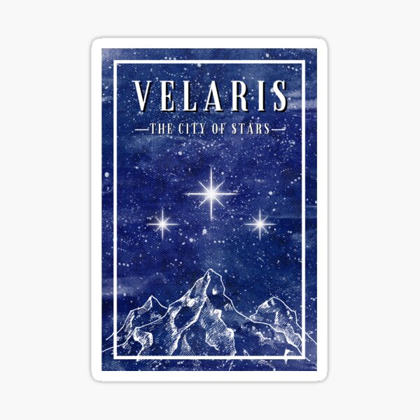 "Velaris Vintage Travel Poster Inspired Design, ACOTAR" Sticker for ...