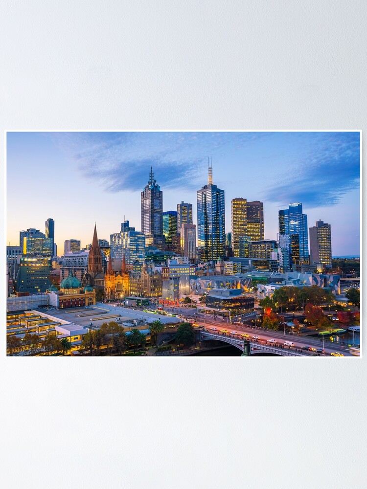 "Melbourne Time Now" Poster for Sale by travelandjoy222 | Redbubble
