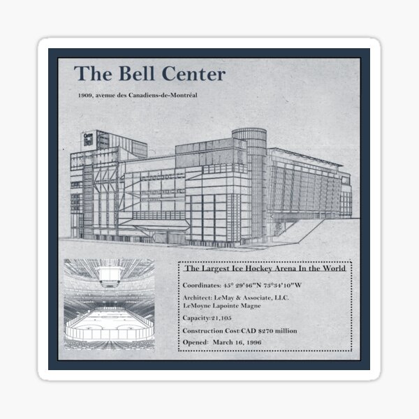 "Bell Center Schematic" Sticker for Sale by wonderwaffle | Redbubble
