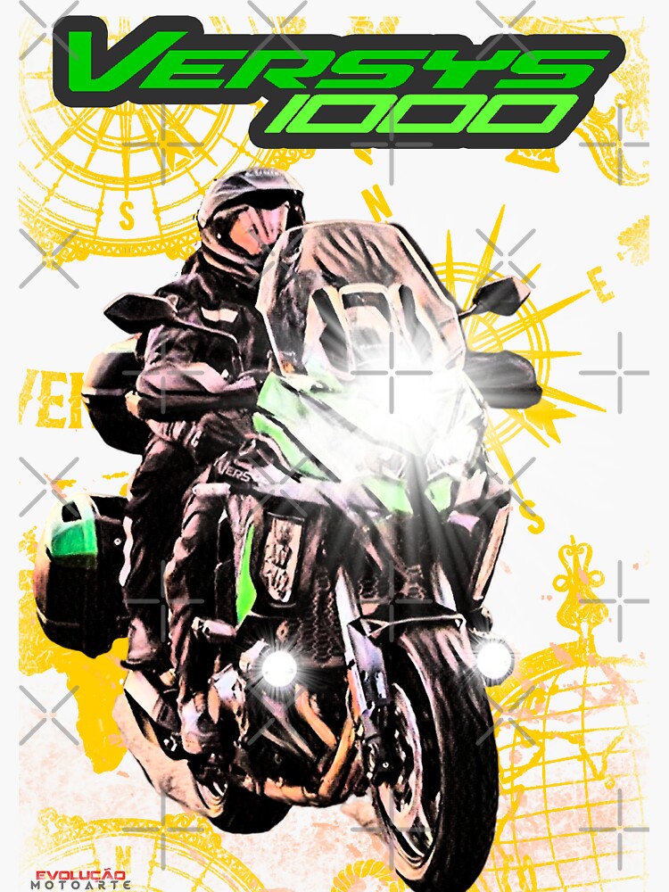 "Kawa Versys 1000 2022 Rider" Sticker for Sale by Evomotoarte | Redbubble
