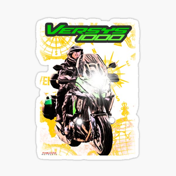 "Kawa Versys 1000 2022 Rider" Sticker for Sale by Evomotoarte | Redbubble