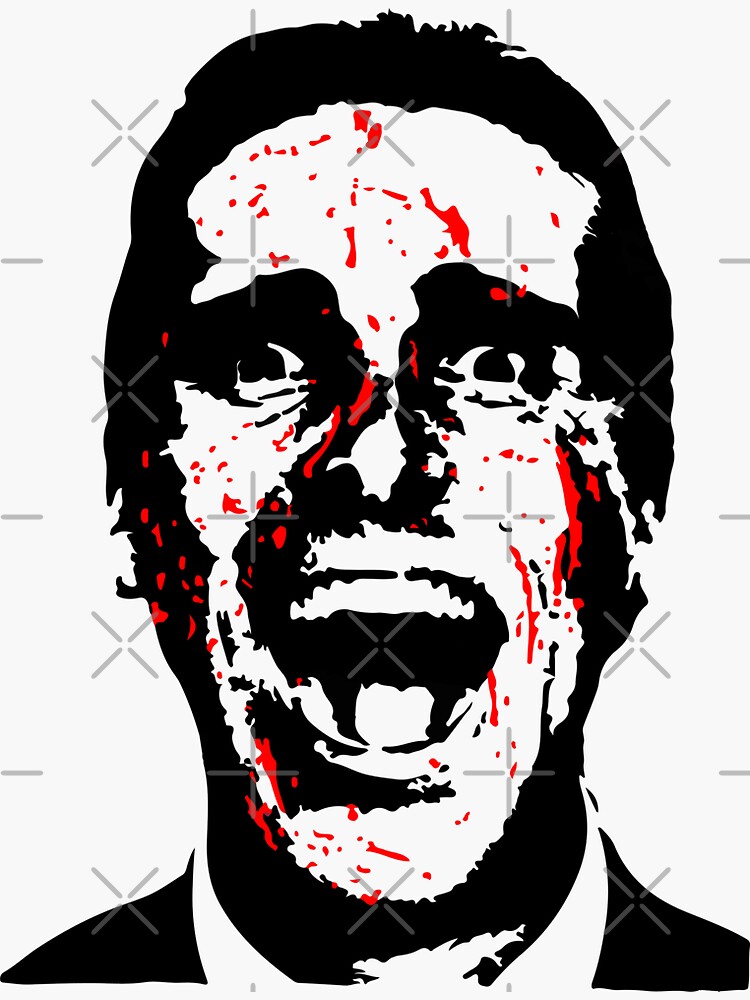 "American Psycho - Patrick Bateman" Sticker for Sale by yosfeno | Redbubble