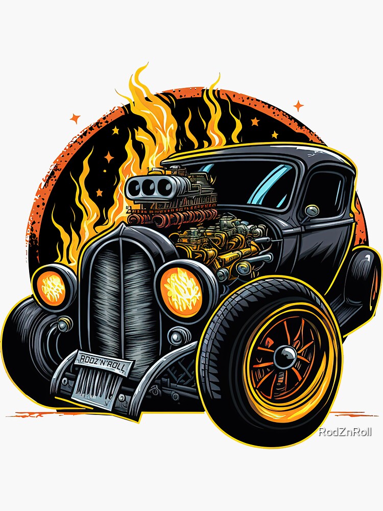"Hot Rod Vintage Illustration, a perfect gift for all American Industry ...