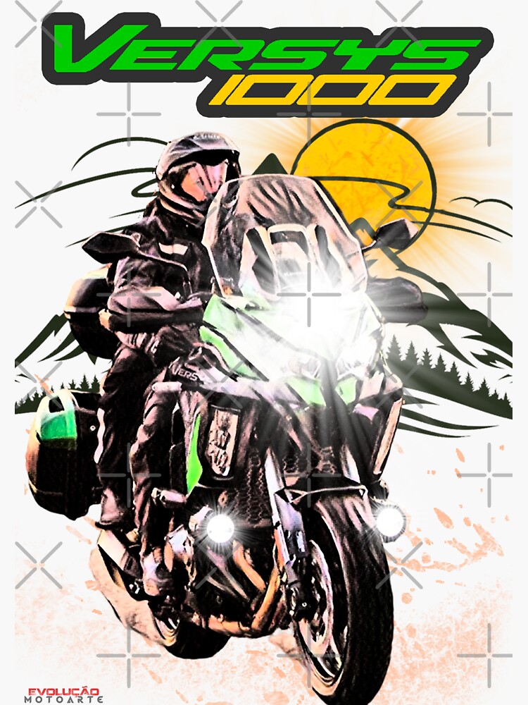 "Adventure Motorcycle Kawa Versys 1000 touring" Sticker for Sale by ...