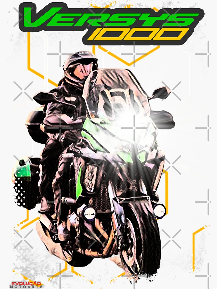 "Versys 1000 Honeycomb art" Sticker for Sale by Evomotoarte | Redbubble