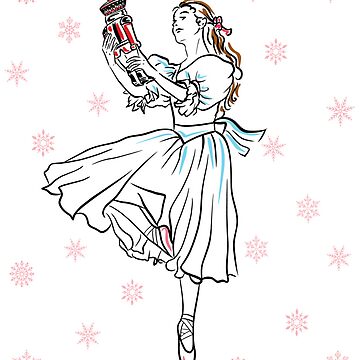 "The Nutcracker Ballet and Clara Christmas Holiday Dance " Sticker for ...
