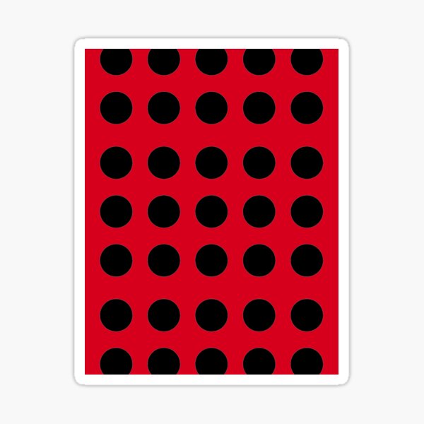 "Red And Black Polka Dots" Sticker for Sale by ChristineJudy | Redbubble
