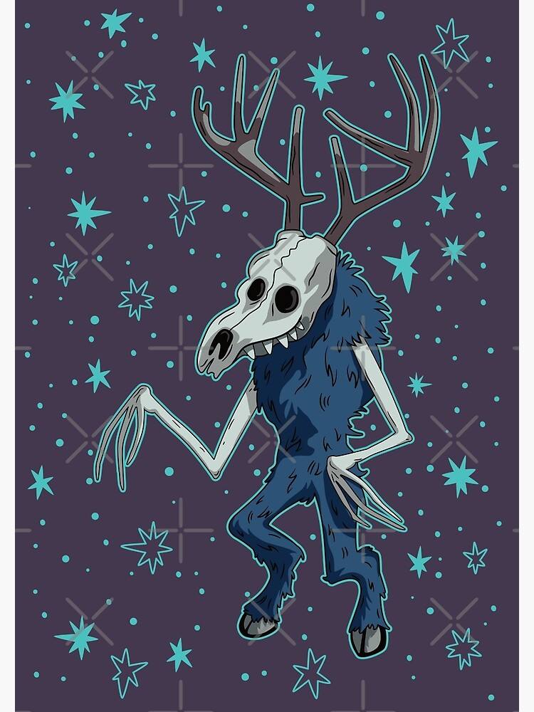 "Wendigo Cryptid Blue" Poster for Sale by richardhague | Redbubble