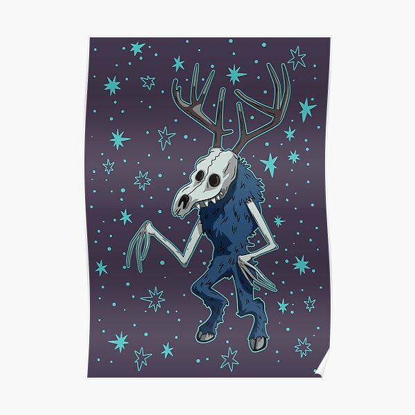 "Wendigo Cryptid Blue" Poster for Sale by richardhague | Redbubble