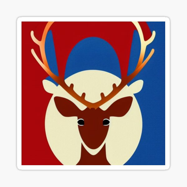 "Rudolph the reindeer" Sticker for Sale by TheDodomiter | Redbubble