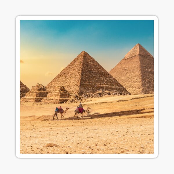 "Pyramids of Giza" Sticker for Sale by Art-Zhela | Redbubble