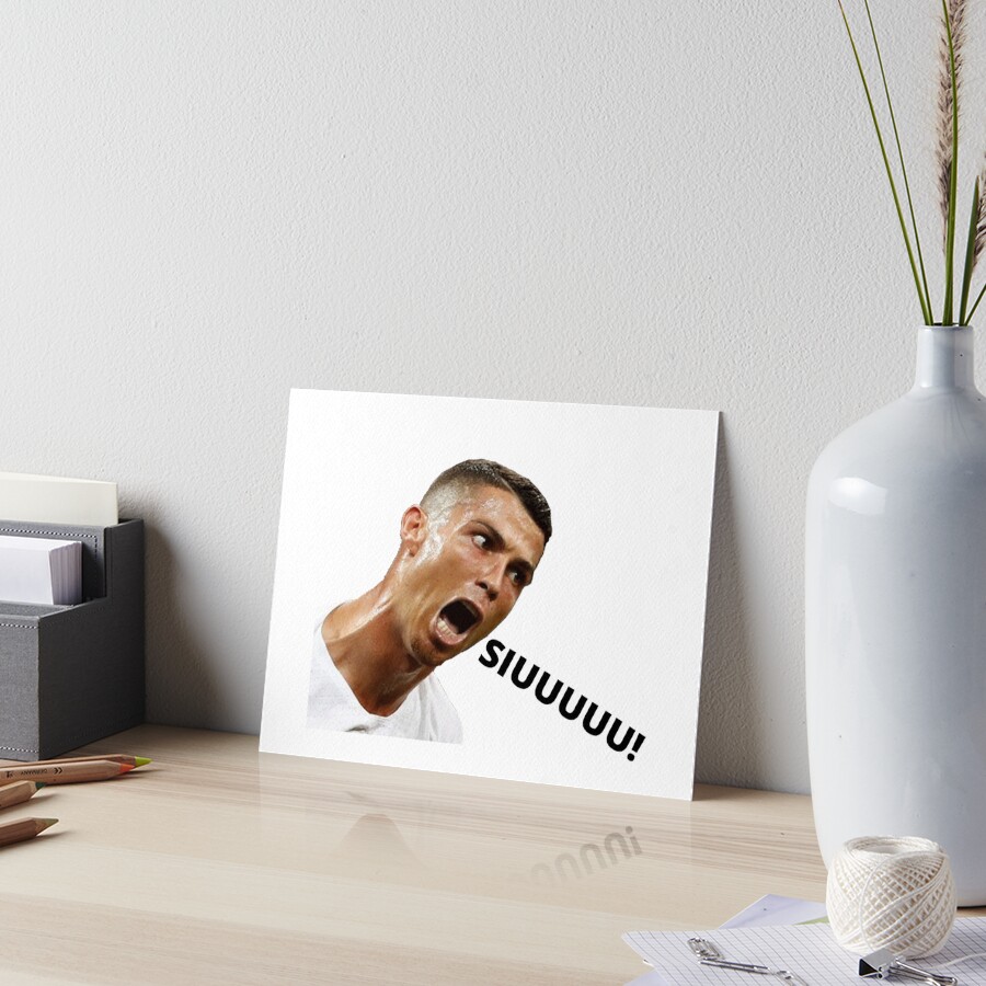 "cristiano ronaldo siuuu meme" Art Board Print for Sale by BEODA ...