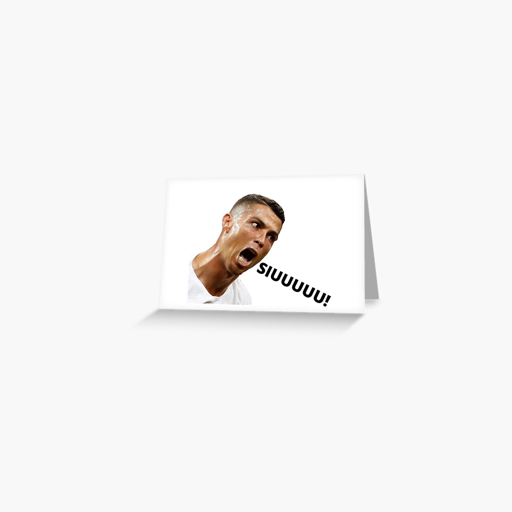 "cristiano ronaldo siuuu meme" Greeting Card for Sale by BEODA | Redbubble