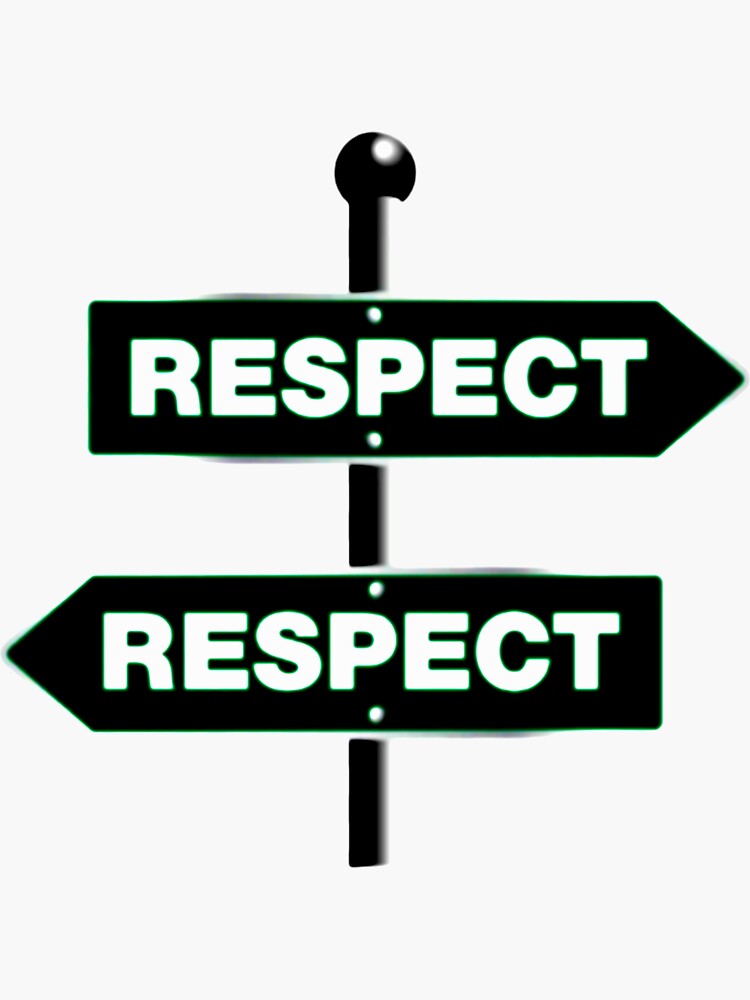 "Respect Sign" Sticker for Sale by Falle00 | Redbubble