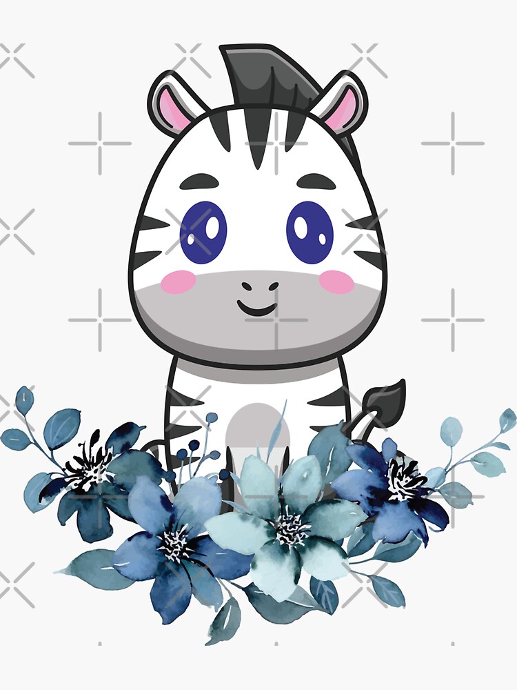 "Cute Baby Zebra " Sticker for Sale by MalikSoniJ | Redbubble