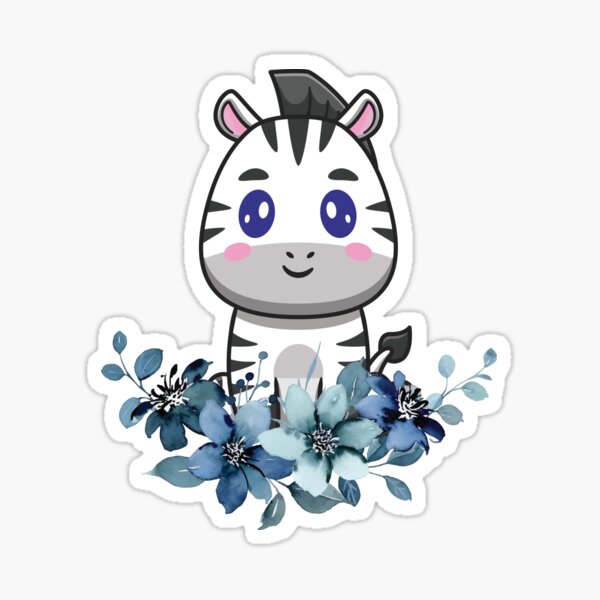 "Cute Baby Zebra " Sticker for Sale by MalikSoniJ | Redbubble