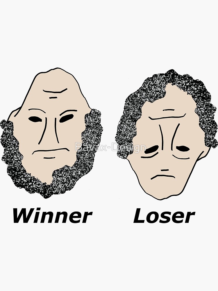 "Winner & Loser black" Sticker for Sale by Bavax-Design | Redbubble