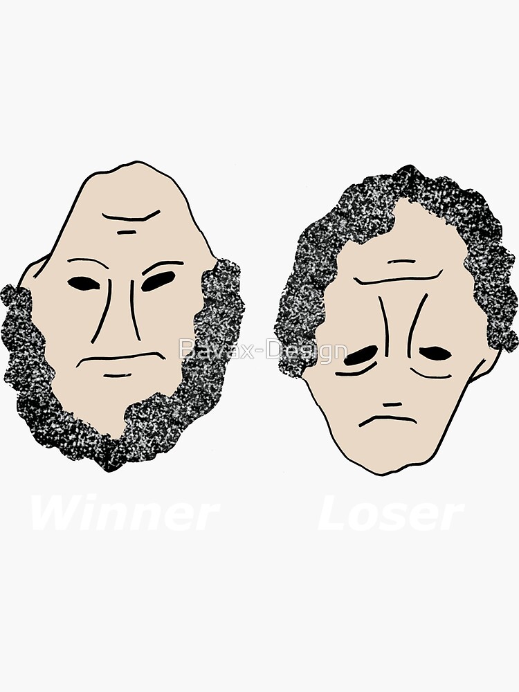 "Winner & Loser white" Sticker for Sale by Bavax-Design | Redbubble