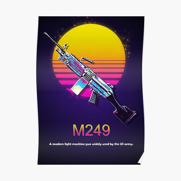 "M249 Weapon" Poster for Sale by Xezyy | Redbubble