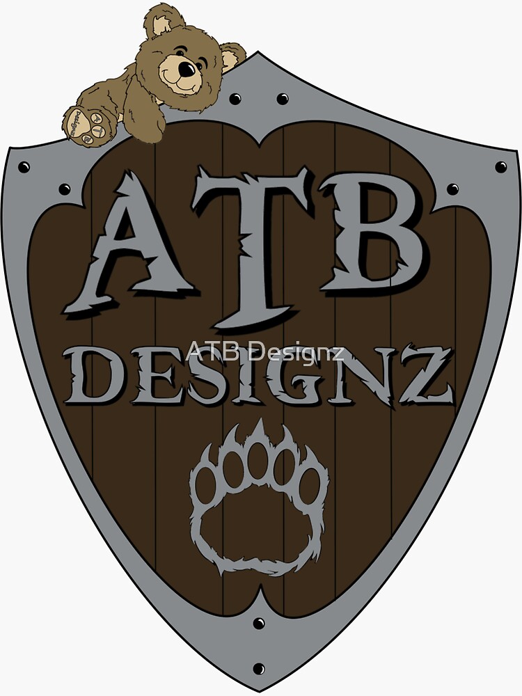 "ATB Designz Logo Sticker" Sticker for Sale by LilLuiDesigns | Redbubble
