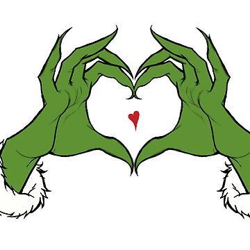"Grinch heart" Sticker by Krasnyzmeya | Redbubble