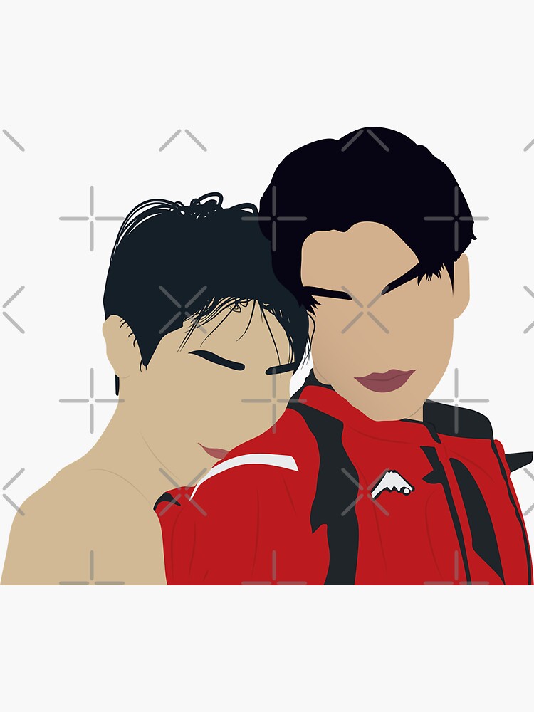 "sky hugging prapai from behind" Sticker for Sale by Pinu92 | Redbubble