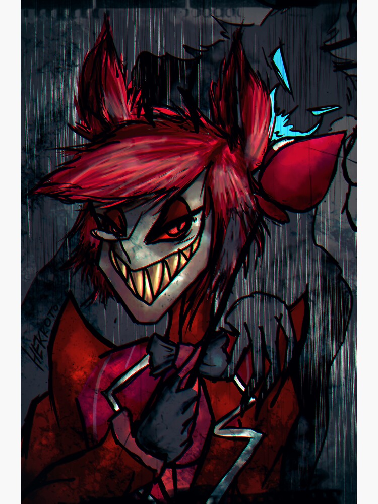 "Dark Edgy Alastor Hazbin Hotel Radio demon Helluva Boss" Sticker for ...