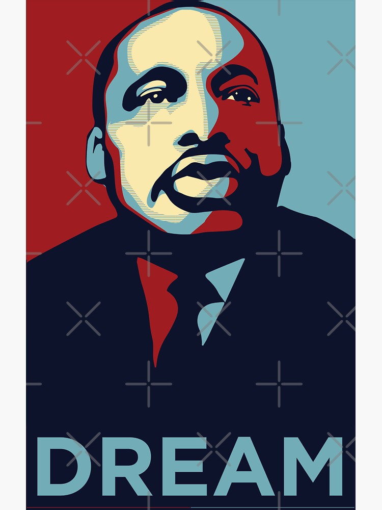 "Martin Luther King Jr. Poster" Sticker for Sale by 310BrandLA | Redbubble