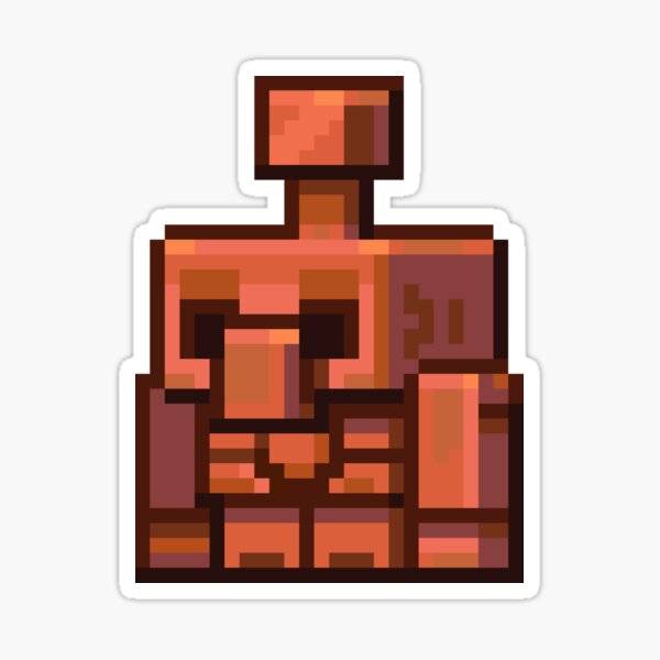 "Copper Golem - Minecraft Mob" Sticker for Sale by mcblockpillow ...
