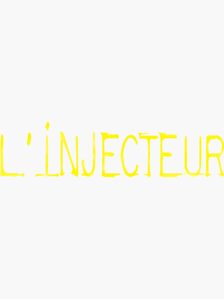 "Yellow Injector Logo" Sticker for Sale by AQPSUD | Redbubble