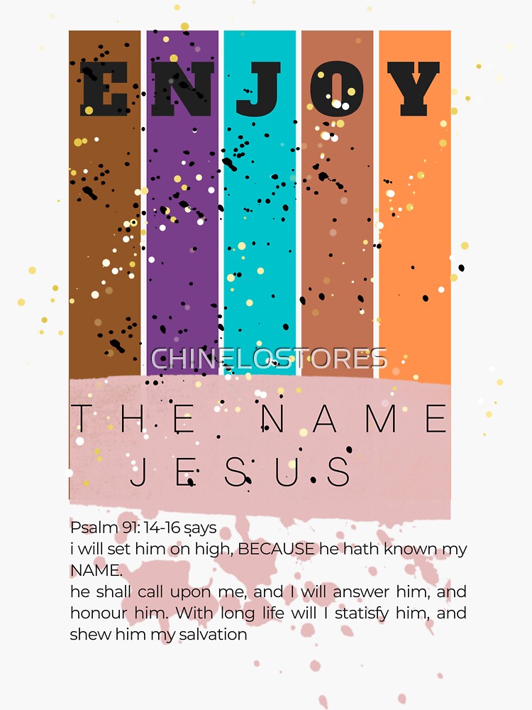 "jesus name" Sticker for Sale by CHINELOSTORES | Redbubble