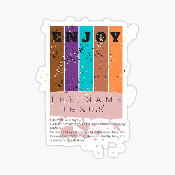 "jesus name" Sticker for Sale by CHINELOSTORES | Redbubble