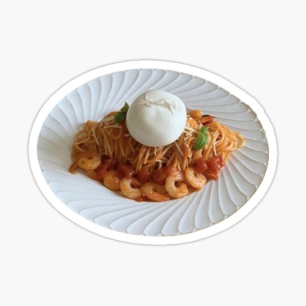 "Shrimps Spaghetti" Sticker for Sale by Kito-Kato | Redbubble