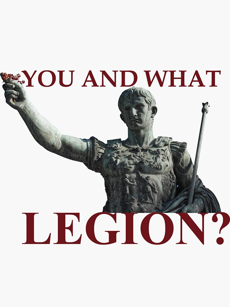 "You and what legion? (red)" Sticker for Sale by LionRespecter | Redbubble