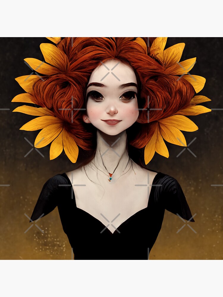 "Sunflower Witch" Sticker for Sale by HauntedWitch | Redbubble